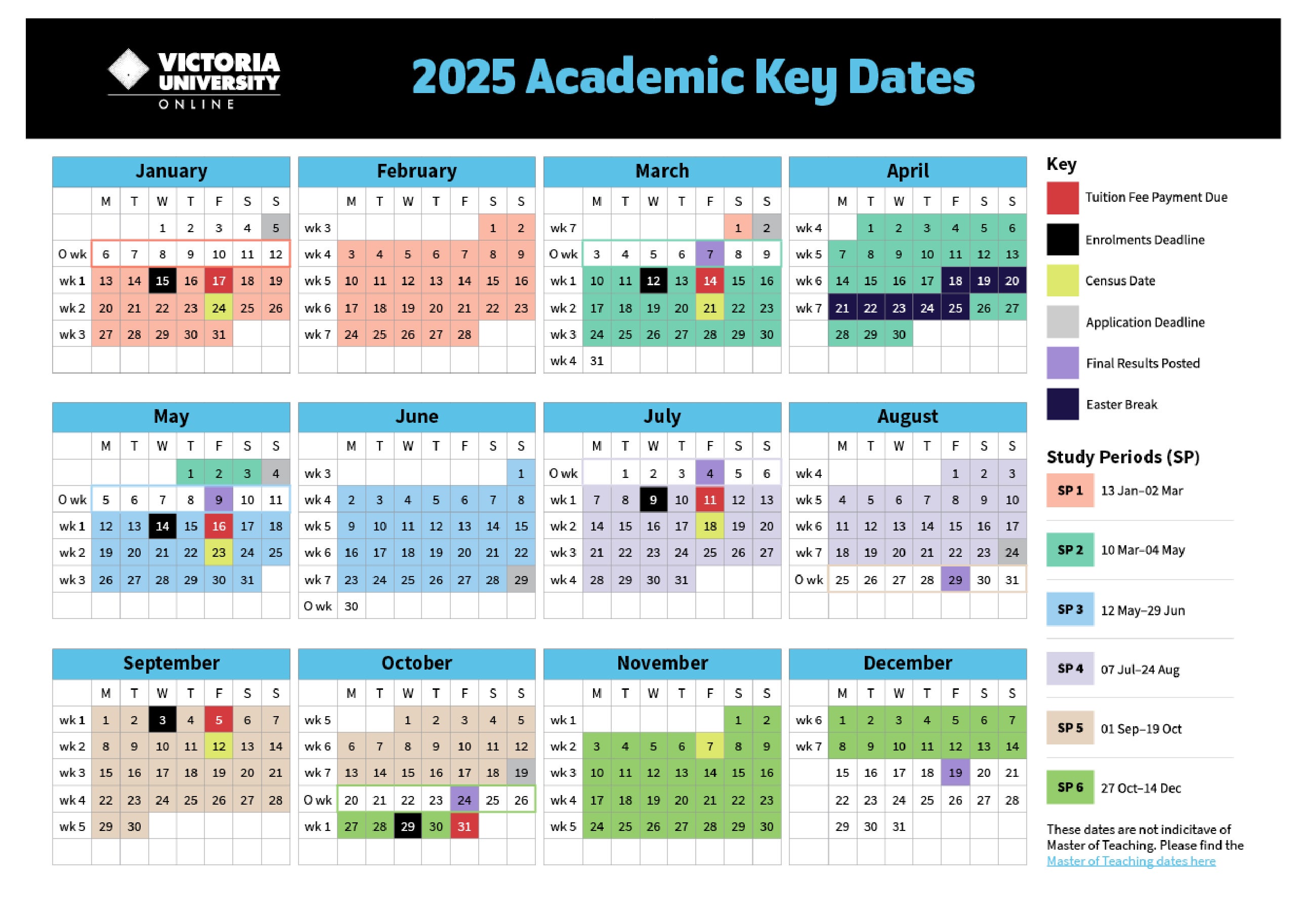 Academic Calendar VU Online
